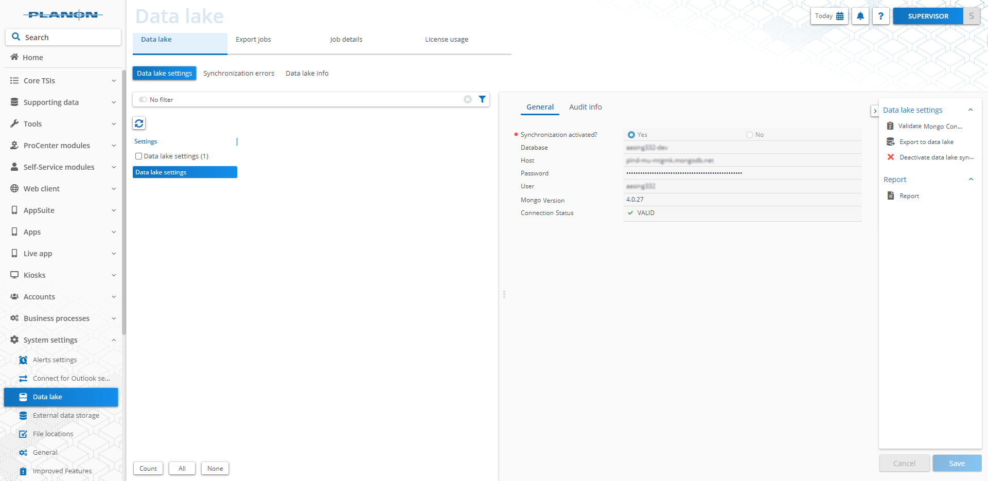 Configuring the Planon application (Cloud)